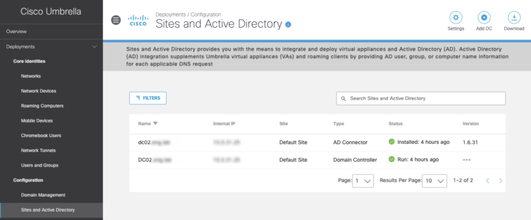 Integrating Cisco Umbrella Roaming Client with Active Directory